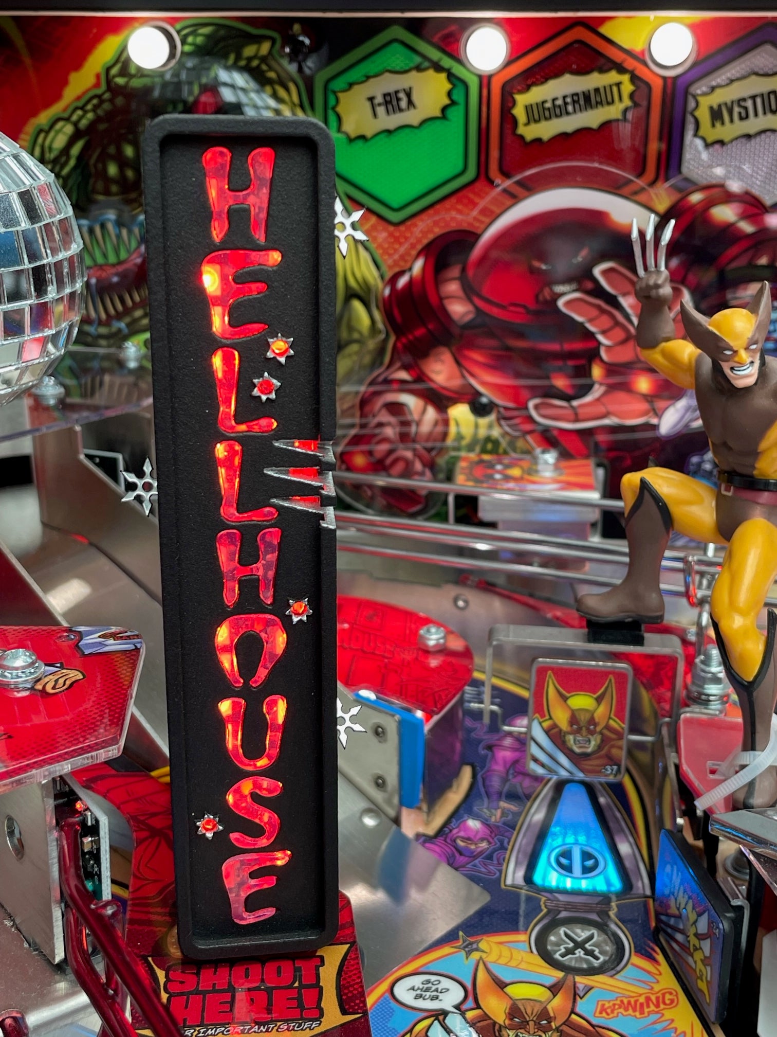 Deadpool "Hellhouse Scoop" sign mod - revealed! – Stumblor Pinball
