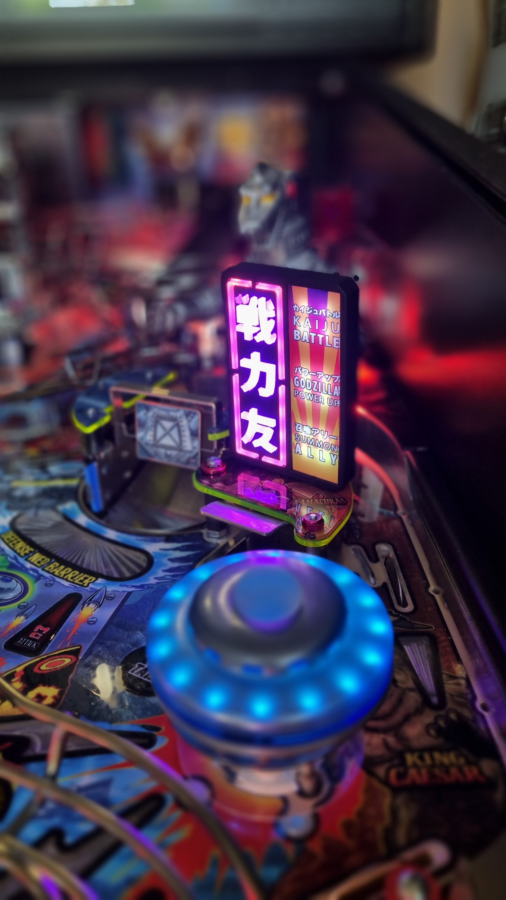 Pinball Mods | Godzilla "Tokyo Neon" sign mod – Stumblor Pinball