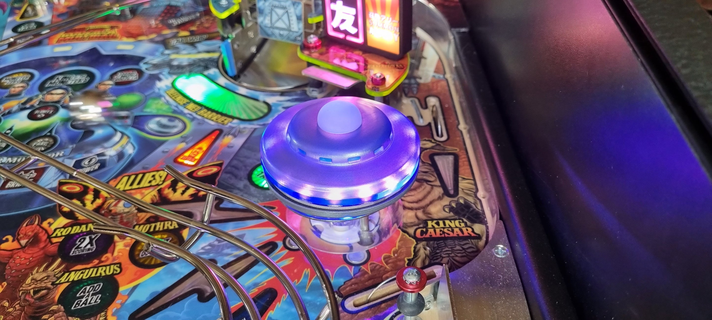 Pinball Mods | Godzilla "Lolly UFO" mod kit – Stumblor Pinball
