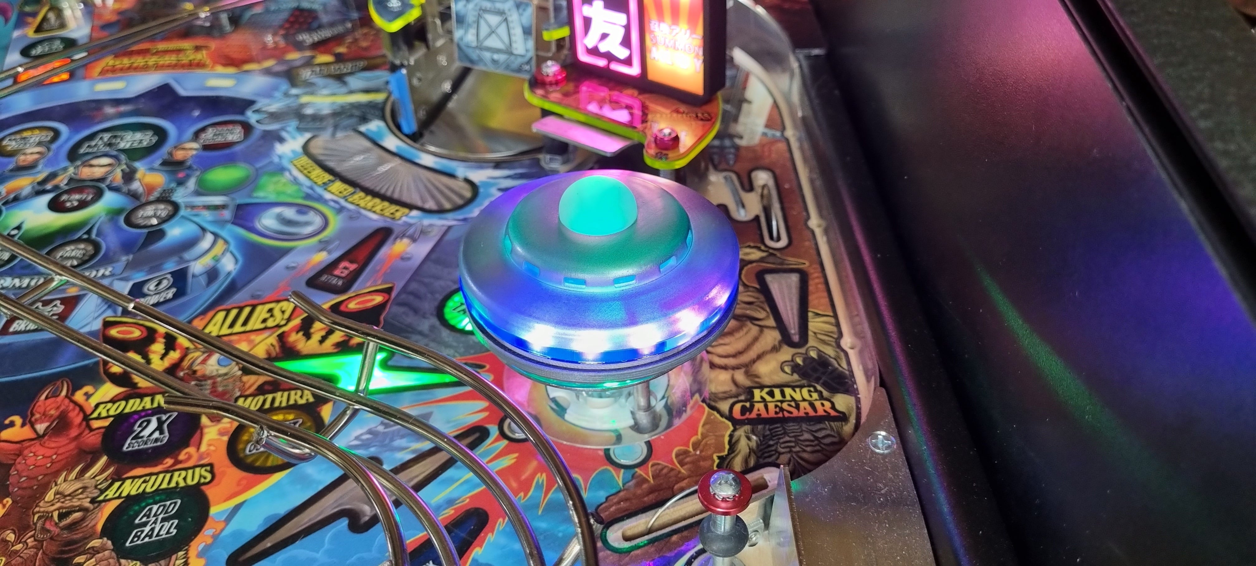 Pinball Mods | Godzilla "Lolly UFO" mod kit – Stumblor Pinball